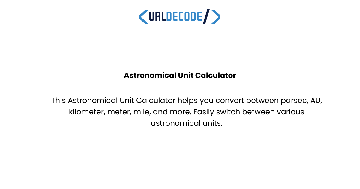 Astronomical Unit Calculator - Free Online AU Calculator