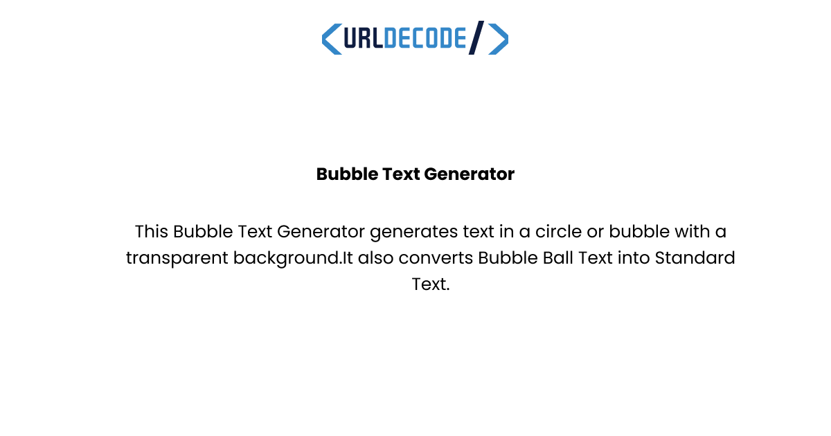 Bubble Text Generator - Generate Bubble Text Online