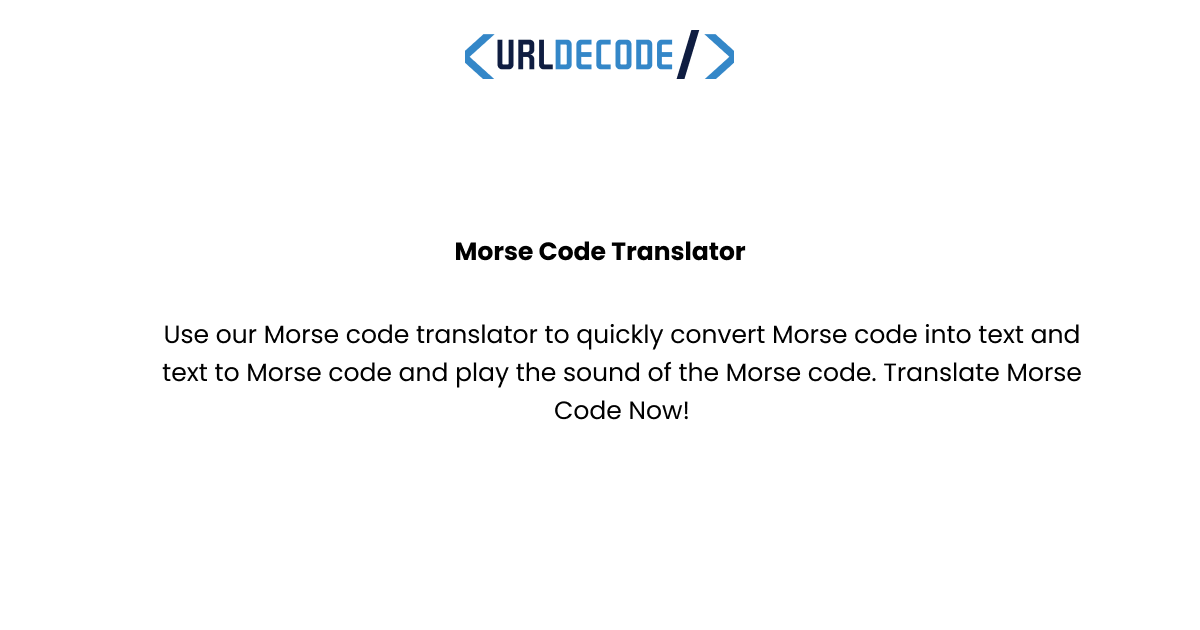 Morse Code Translator
