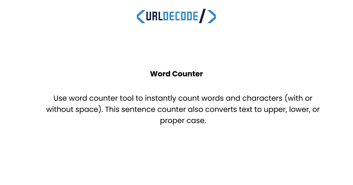 Word Counter - Count Words and Characters
